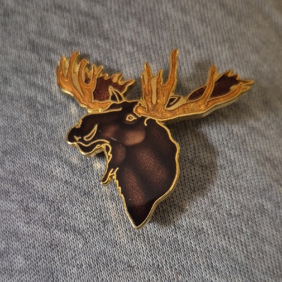 Source Unknown | Jewelry | William Spear Designs Brown Enamel Moose ...